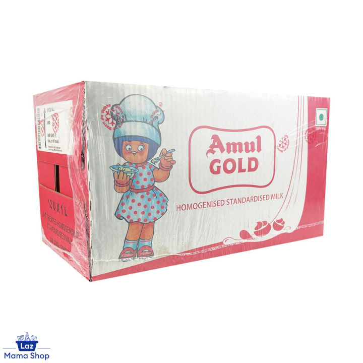 Amul Gold Extra Cream UHT Milk (12 x 1L) - Case (Laz Mama Shop ...