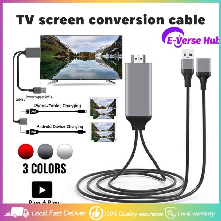 3IN1 Universal Mirascreen HDMI Same Screen Adapter Cable 60Hz HDMI USB ...