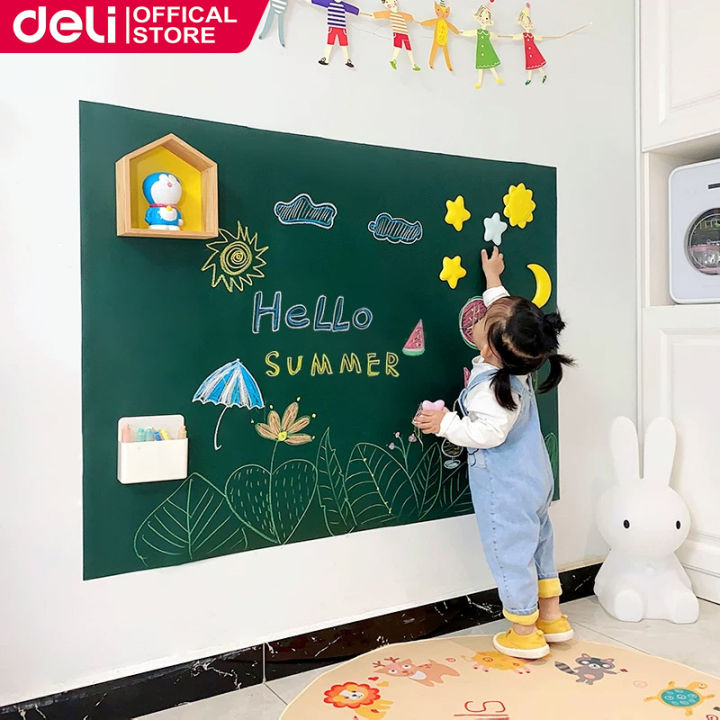 Deli Self Adhesive Wallpaper Painting Wall Thicken Rewritable ...