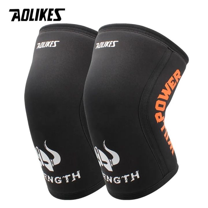 AOLIKES 1 Pair 7mm Neoprene Sports Kneepads Compression Weightlifting ...