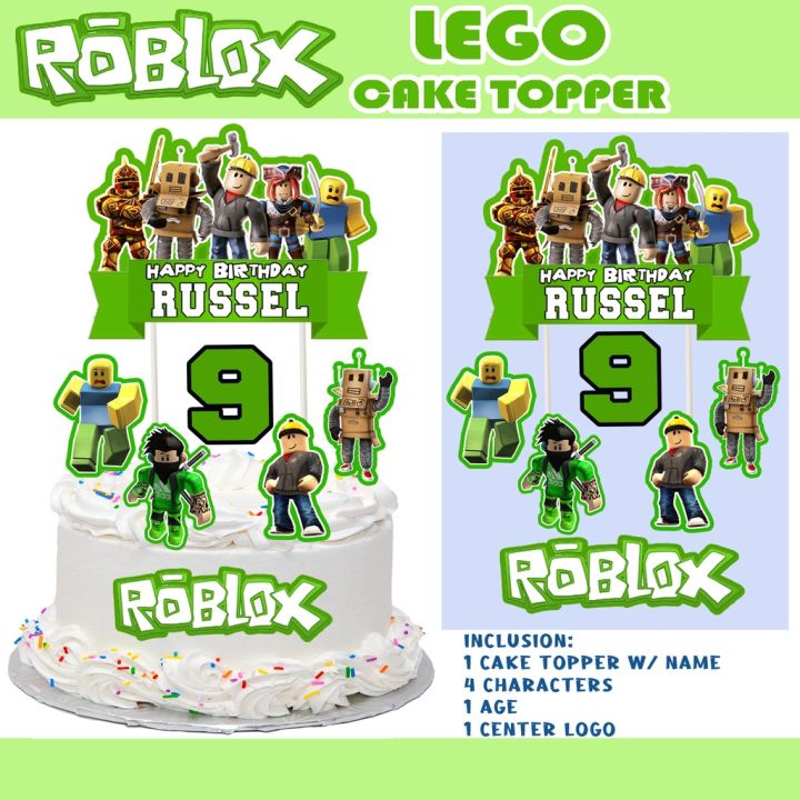 COD ROBLOX GREEN CAKE TOPPER WITH NAME AGE GREEN | Lazada PH