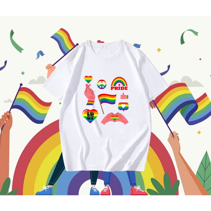 เสื้อยืดcalandfashionเสื้อยืด พิมพ์ลาย Ah- Rainbow Jesus Funny Lgbt Gay ...