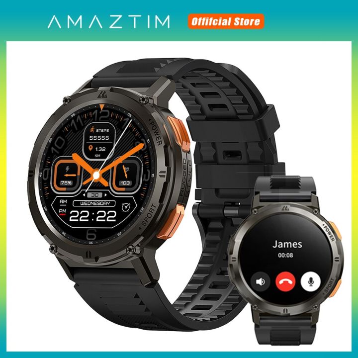 2023 AMAZTIM TANK T2 Ultra Smartwatch Men IP69K Waterproof AI Voice ...