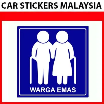 Pasangan Warga Emas, Loving Couple [ CSM ] Car Sticker Bumper Sticker ...