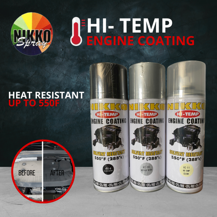 EMJ Nikko Hi-Temp. Engine Coating Spray Paint heat resistant high ...
