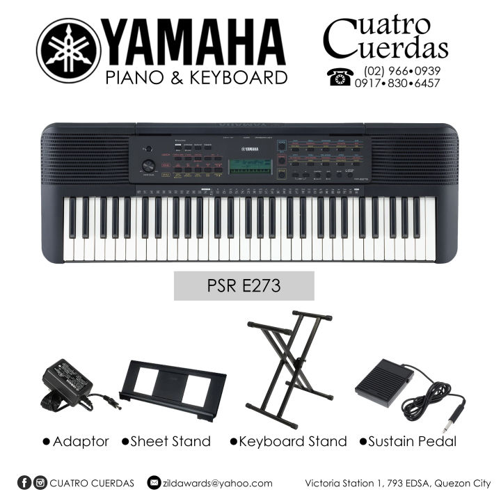 Yamaha PSR E273 61-Keys Portable Keyboard | Lazada PH