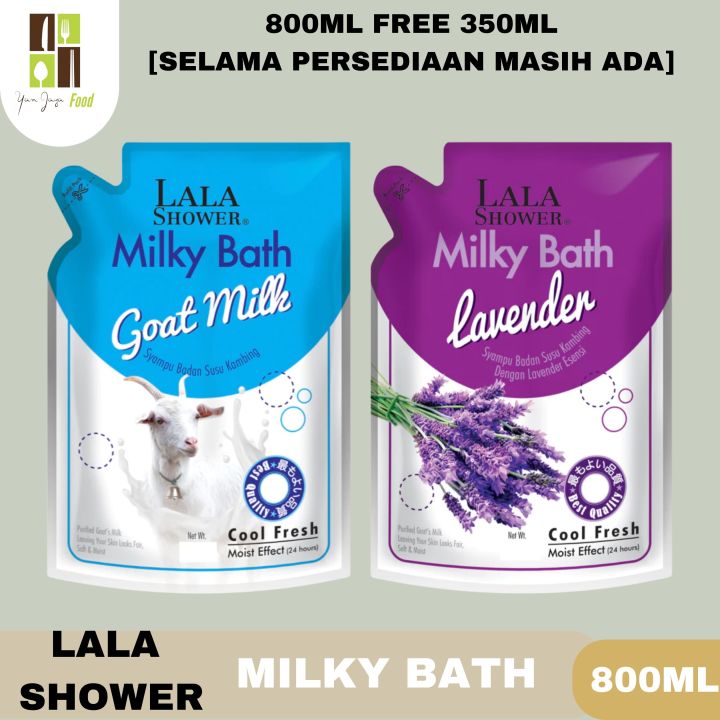 Lala Shower Milky Bath / Sabun Badan Susu Kambing Lavender / Goat Milk ...
