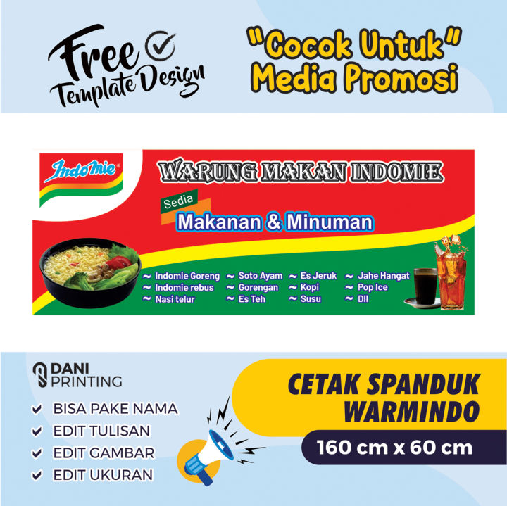 Banner Spanduk WARMINDO / WARDOMI / WARUNG INDOMI - CUSTOM 160 X 60cm ...