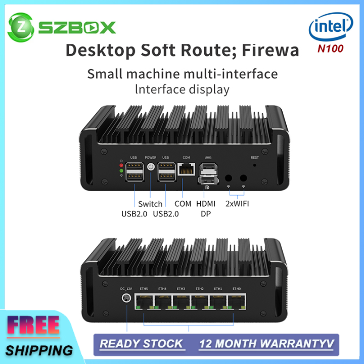 G31 N100 Soft Router DDR5 NVME SSD INTEL I225×6 2.5G Support Pfsense ...