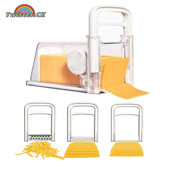 TK Cheese Storage Container With 3 Metal Blades Slicer Butter Box ...