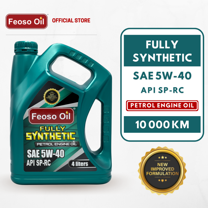 Feoso Oil Fully Synthetic Engine Oil SAE 5W-40 API SP-RC (4L) - Car ...