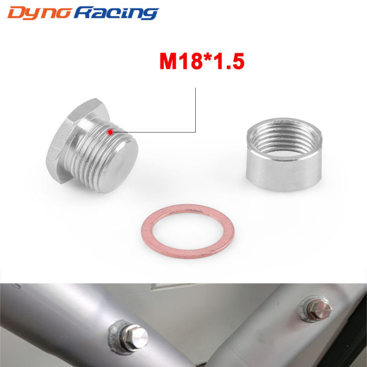 M18X1.5 O2 Oxygen Sensor Stainless Steel Bung Plug Nut Stepped Mounting ...