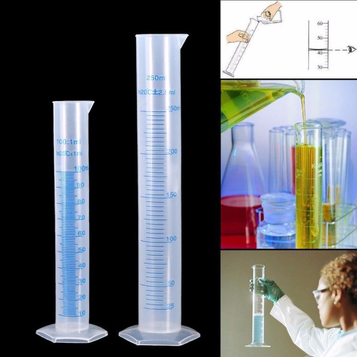 10ml-500ml Plastic Measuring Cylinder Graduated Cylinders Lab Supplies Laboratory Tools | Lazada