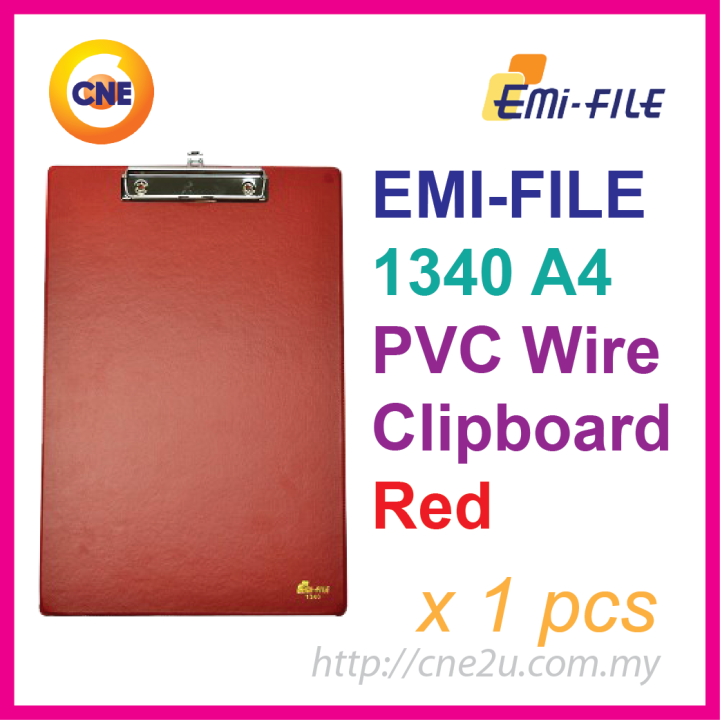 EMI-FILE 1340 A4 PVC Wire Clipboard / Papan Tulis Clip Board / Papan ...