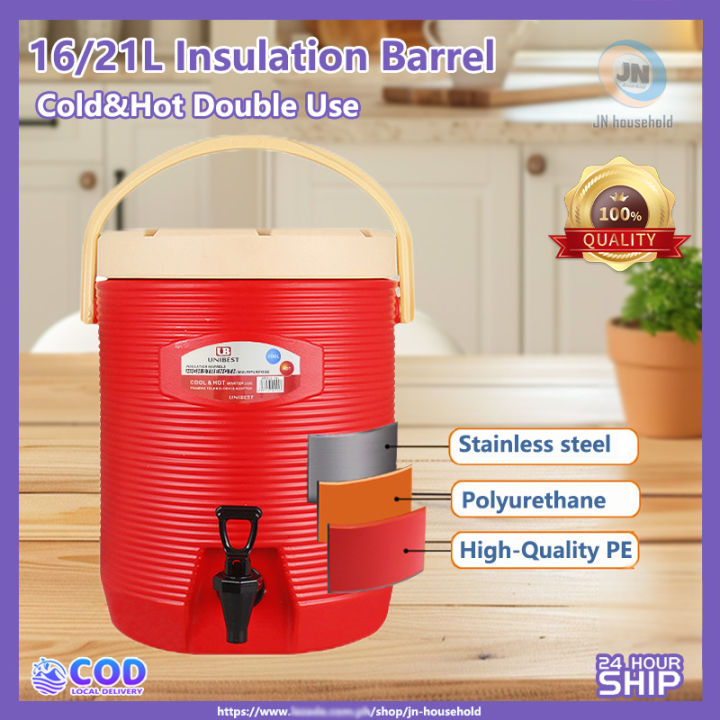 Heavy duty rice/ice bucket Cooler Box MilkTea Thermos Bucket Stainless ...