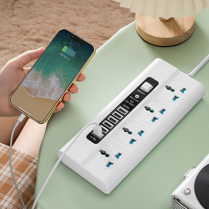 Individual Switched Electric Tabletop Power Strip With Universal Socket ...