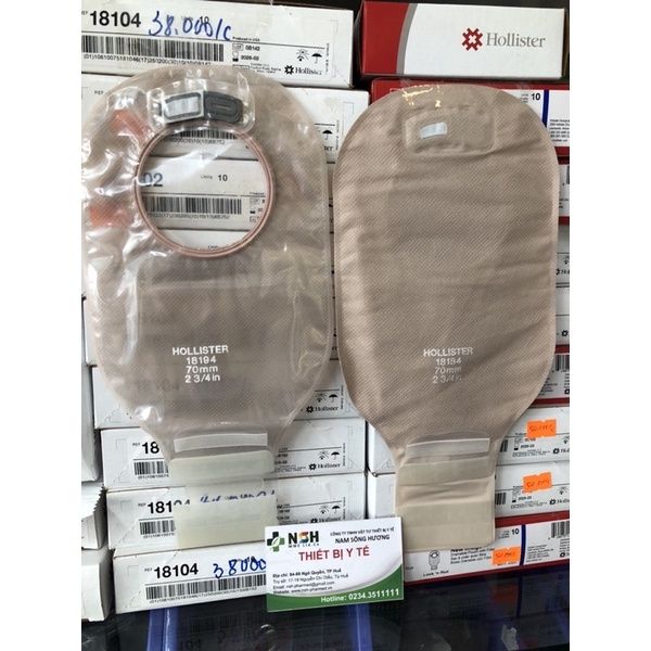 [HỘP 10 CÁI] Túi Phân 2 Mảnh- Hậu Môn Nhân Tạo (trong, Bộ Lọc Khí khử mùi, Khóa Cuốn) 18192 ...