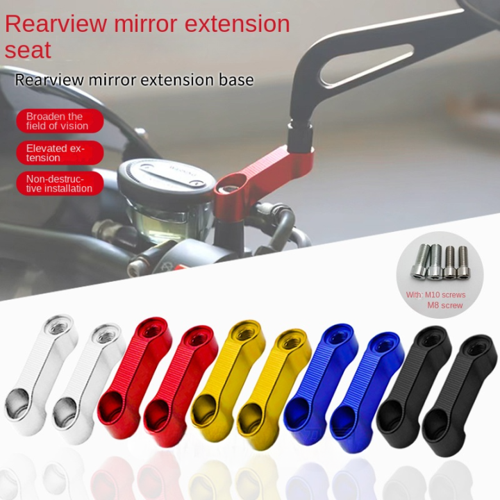 【Support-Cod】 Motorcycle Rearview Mirrors Extension Riser Extend ...