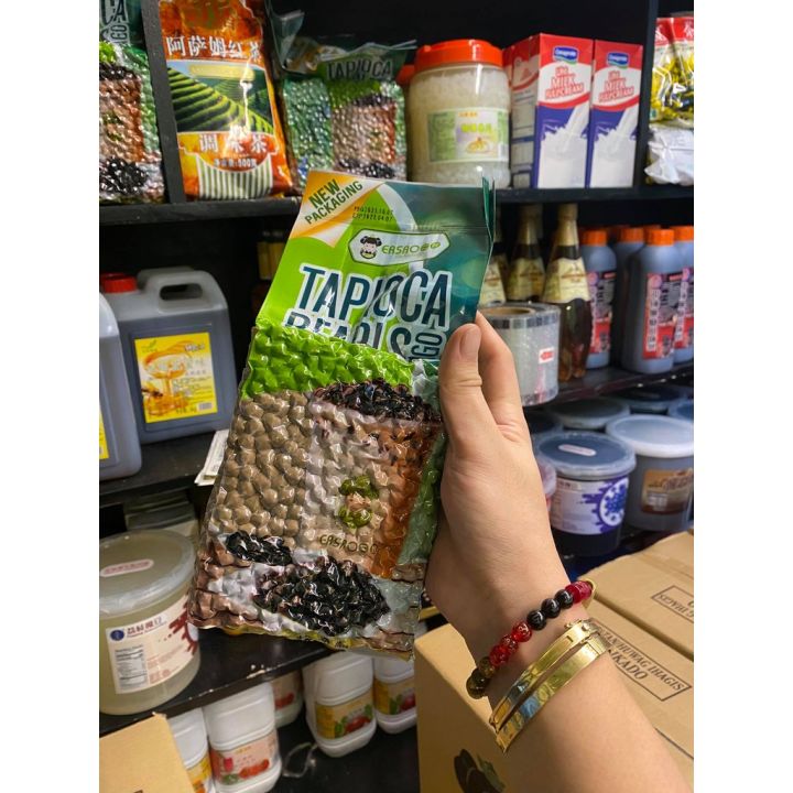 Ersao 1Kg Black Tapioca Pearls Chewy Sago | Lazada PH