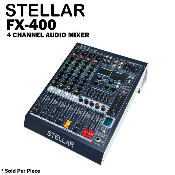 Stellar FX-400 / FX-1200 Professional 32bit 4/12Channel Audio Mixer ...