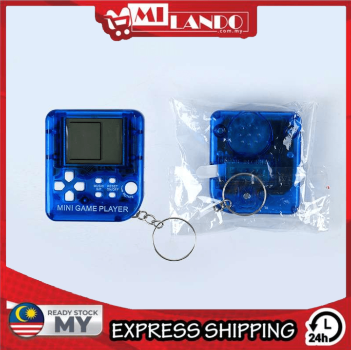 MILANDO Key Chain Small Tetris Game Mini Traditional Childhood Game ...