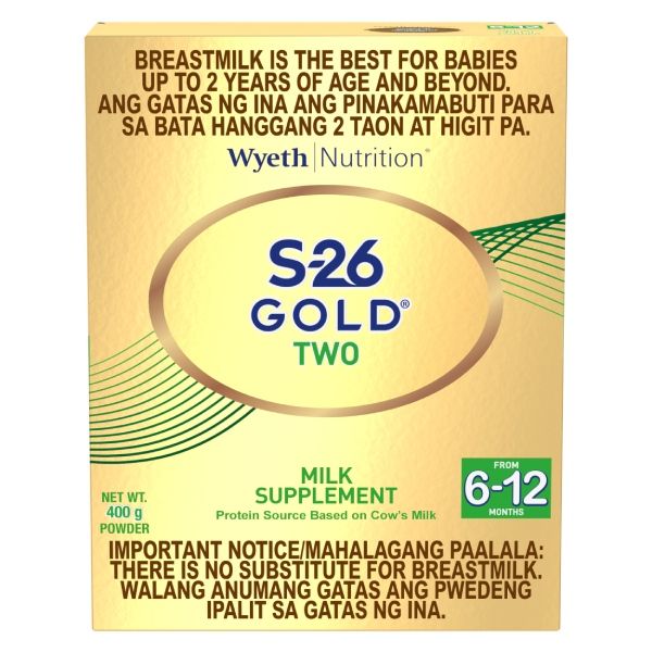 S-26 GOLD TWO Milk Supplement for 6 to 12 Months, Box 400g | Lazada PH
