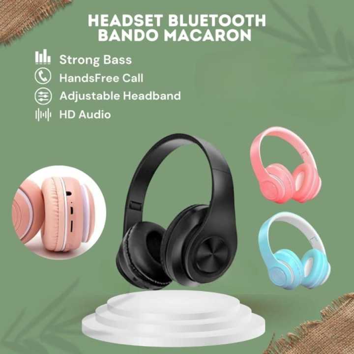 Headphone Macaron B39 / P39 Headset HF Wireless With LED Inpods Iboom ...