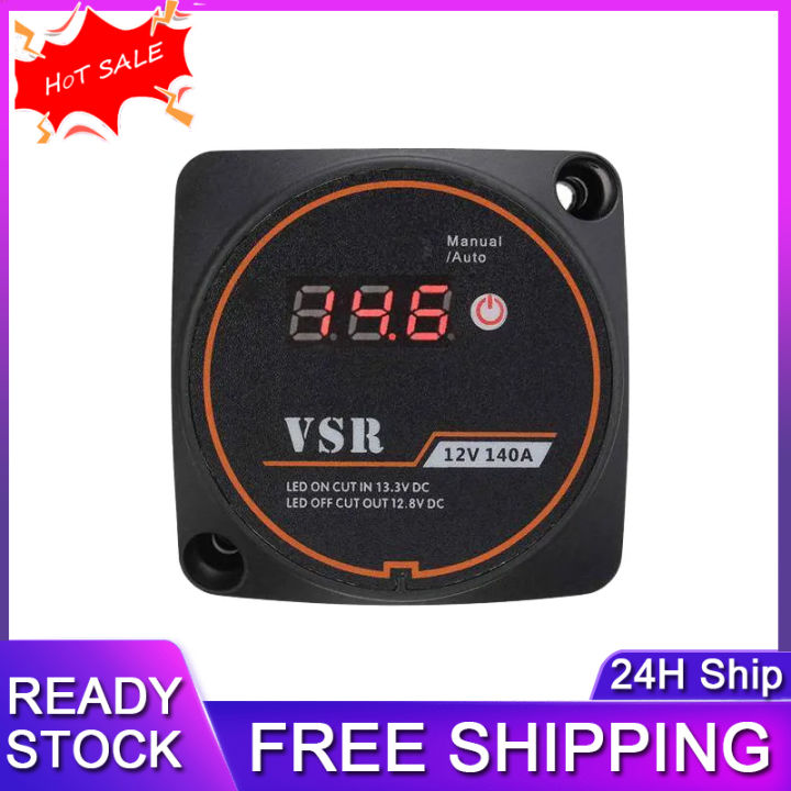 Voltage Sensitive Split Charge Relay Digital Display VSR 12V 140A for ...