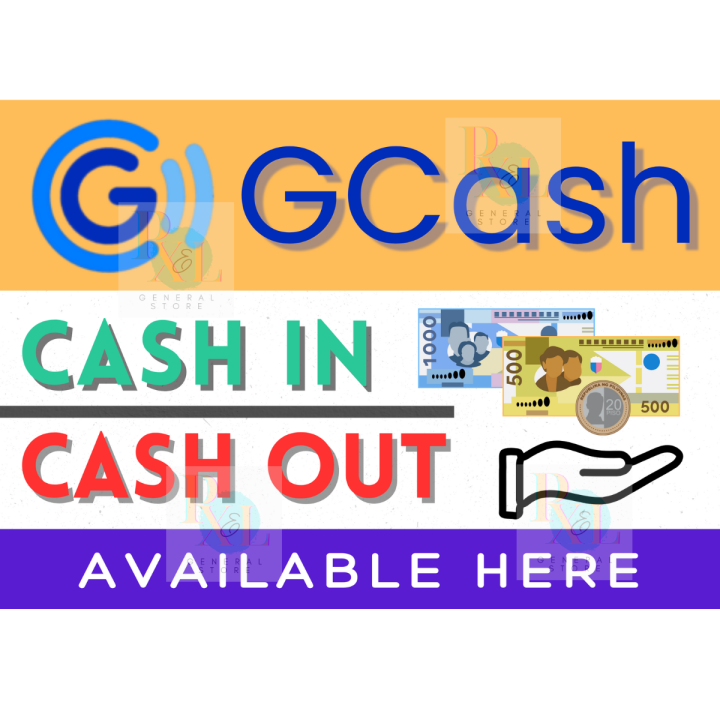 Durable Laminated Signage (GCASH - CASH IN/CASH OUT) - 9 x 11 in. - 250 ...