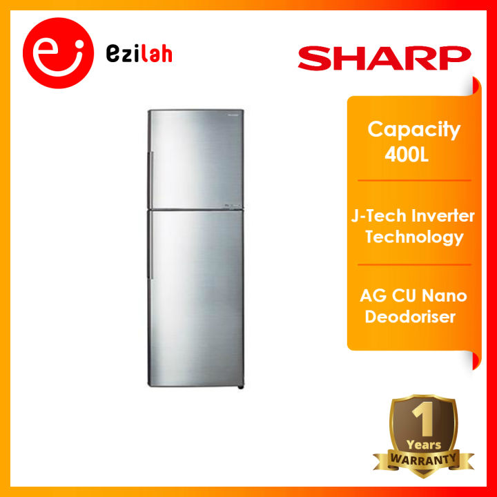 Sharp 400L 2-Door Fridge Refrigerator / Peti Sejuk SJ406MSS | Lazada