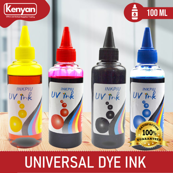 Inkpiu 100ML UV Dye Ink CMYK Set High-Quality Ink for HP,Canon,Epson ...