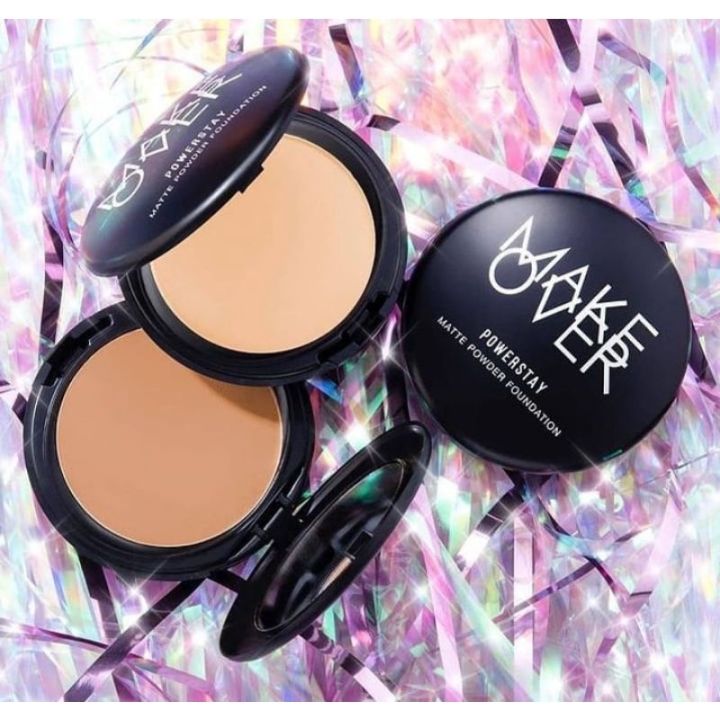 MAKE OVER Powerstay 24H Matte Powder Foundation, 12 g - Bedak Padat Two ...