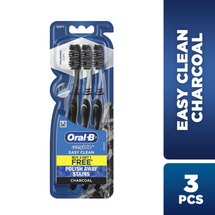 ORAL-B Easy Clean Charcoal Toothbrush 3S | Lazada