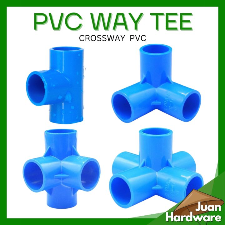 PVC Blue Fittings 1/2, 3/4, and 1 Inch 3 4 5 Way Tee (SOLD PER PIECE ...