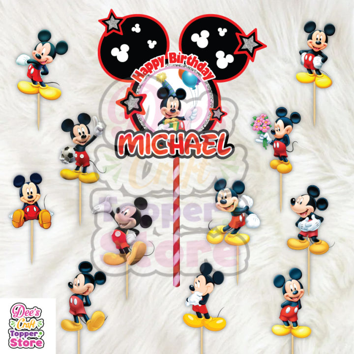 Topper Cake Mickey Mouse Bisa Request Nama Gambar | Lazada Indonesia