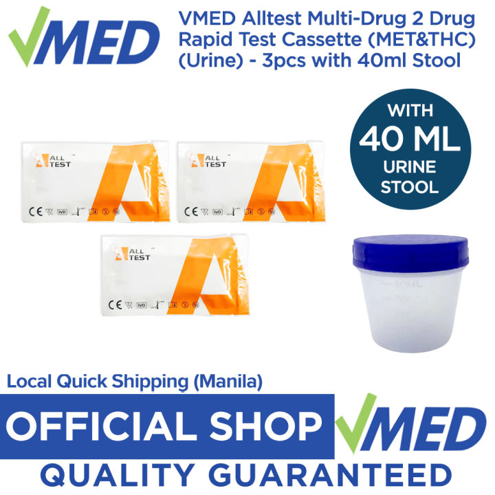 VMED Alltest Multi-Drugs 2 Drugs Rapid Test Cassette (MET&THC) Urine ...