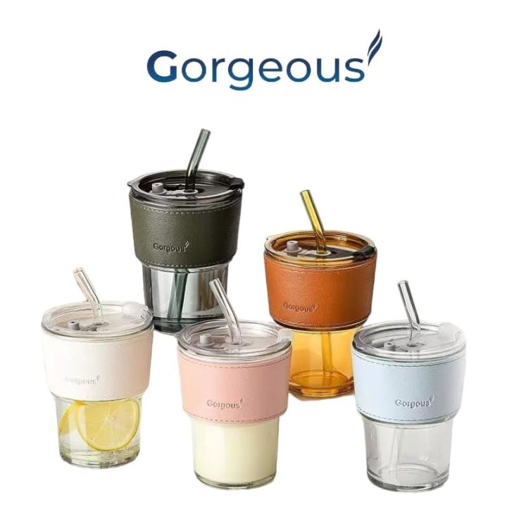 GORGOUS GELAS KACA + SEDOTAN BOTOL MINUM GORGEOUS BOTTLE CUP GELAS ...