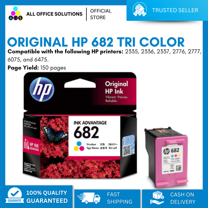 HP 682 Tri-Color Original Ink Advantage Cartridge | Lazada PH