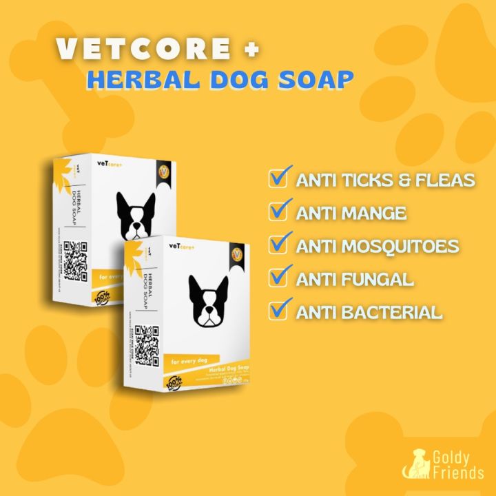 Original Vet Core Plus Herbal Dog Soap Anti Tick and Fleas 1pc (Safe ...
