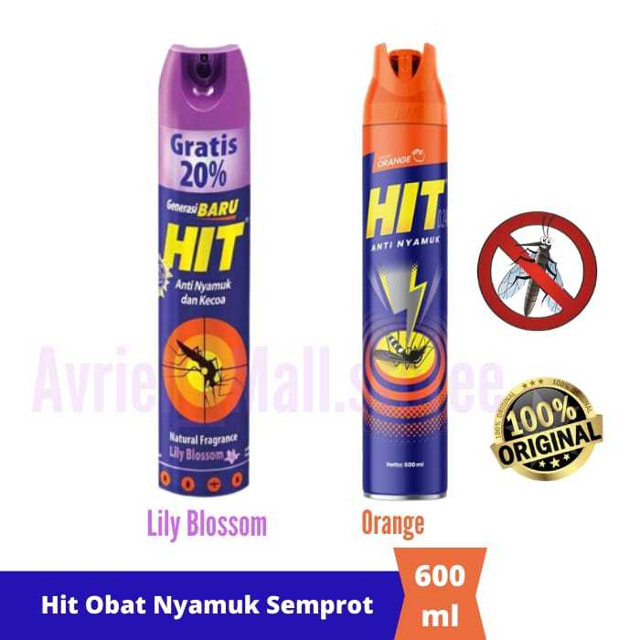 HIT Obat Semprot Nyamuk & Kecoa 600ml / Orange dan Lily Blossom ...
