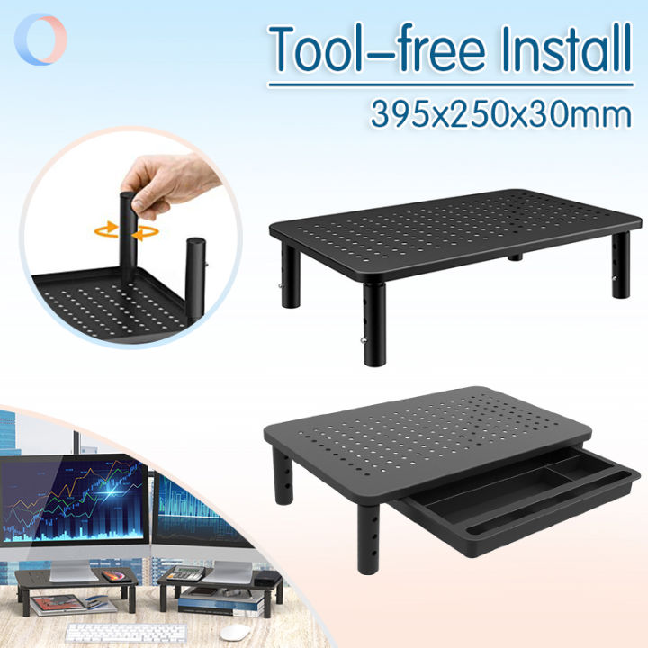 2022 New Monitor Stand Riser 3 Height Adjustable With Mesh Platform ...
