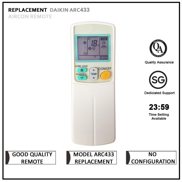 Replacement Daikin Aircon Remote Control ARC433 Aircon Remote | Lazada ...