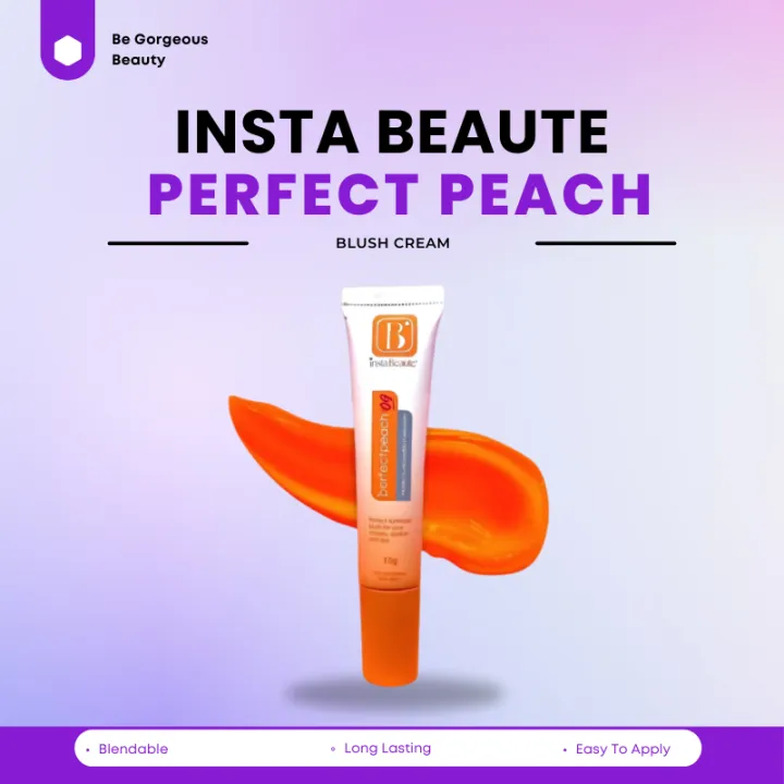 Instabeaute Perfect Peach OG Cream Blush | 3-n1 Lip, Cheek & Eye Color ...