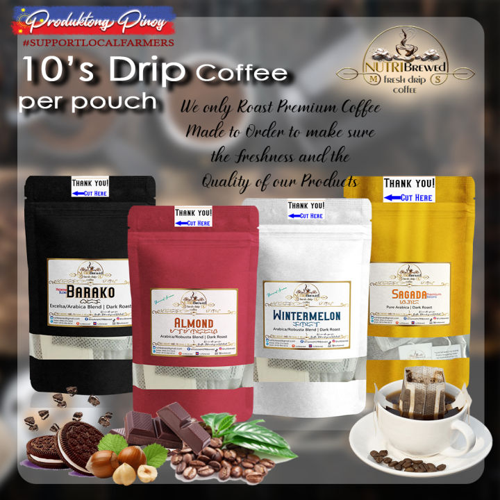 DRIP COFFEE - Fresh Premium / Flavored / Classic Drip Coffee in a Pouch ...