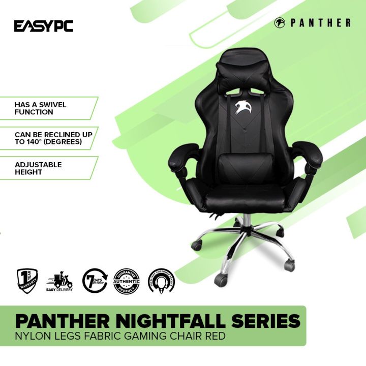 EasyPC | Panther Nightfall Series Nylon Legs with Footrest Fabric and ...