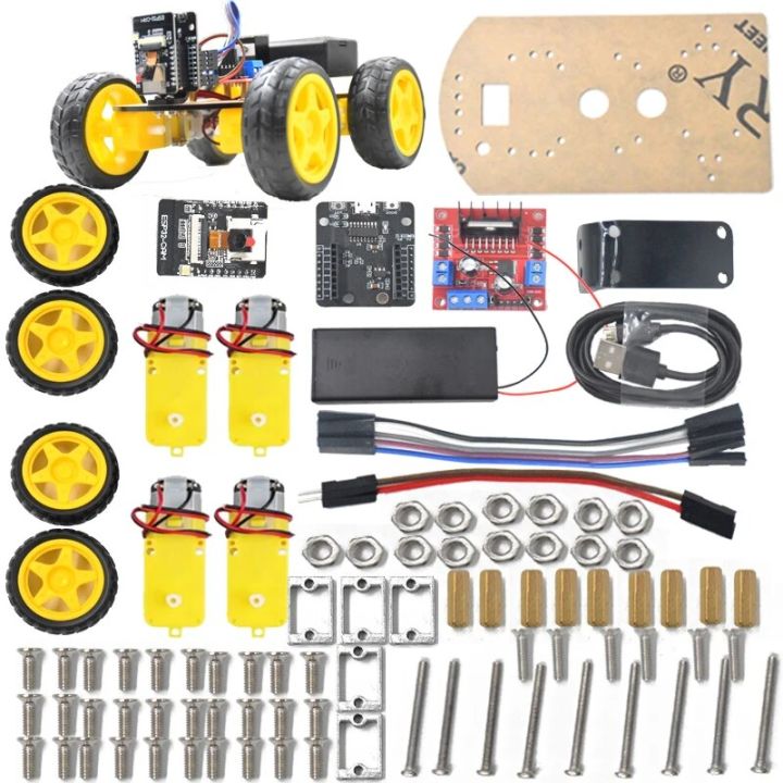 【must Have Accessories】 Esp32 Cam 4wd Smart Robot Car Kit For Arduino Programming Complete