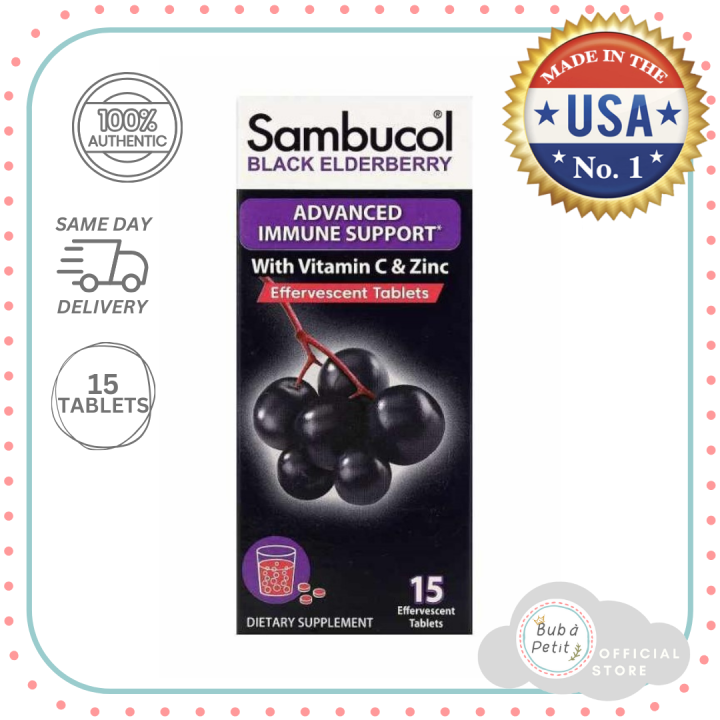 Sambucol, Advanced Immune Support, Black Elderberry, 15 Effervescent ...