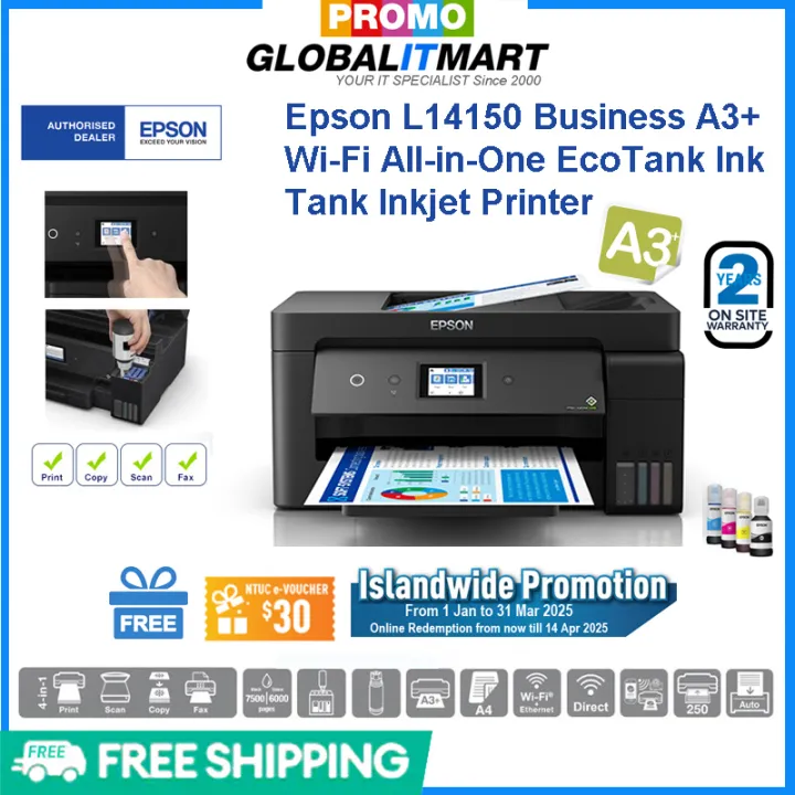 Epson EcoTank L14150 A3+ Wi-Fi Duplex Wide-Format All-in-One Ink Tank ...