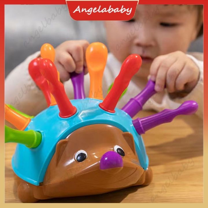 Hedgehog toy Montessori sensory learning color number classification ...