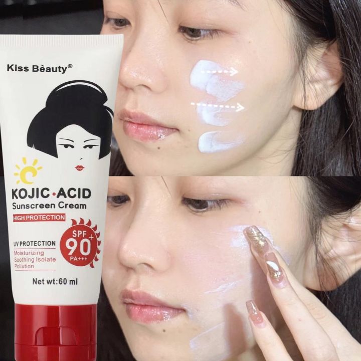 SPF90 PA+++ Kojic Acid Body Sublock Wajah & Badan Sunscreen Cream 60g ...